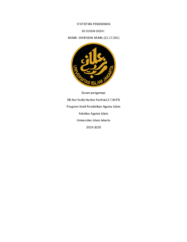 (DOC) STATISTIKA PENDIDIKAN