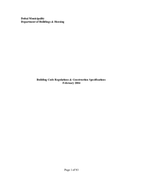 (PDF) Dubai Municipality Department of Buildings & Housing Building ...
