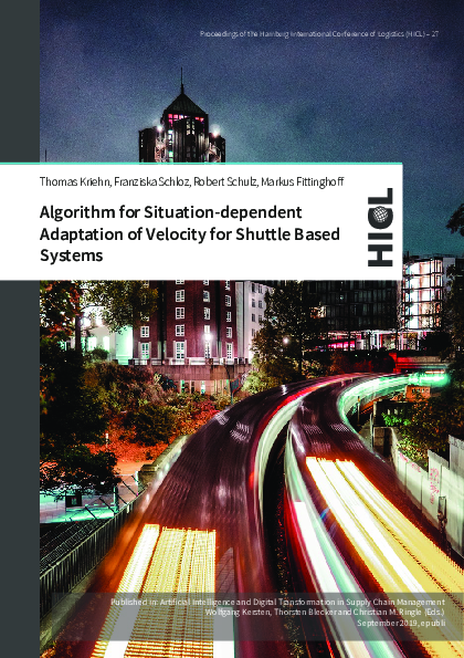 Pdf Algorithm For Situation Dependent Adaptation Of Velocity For Shuttle Based Systems