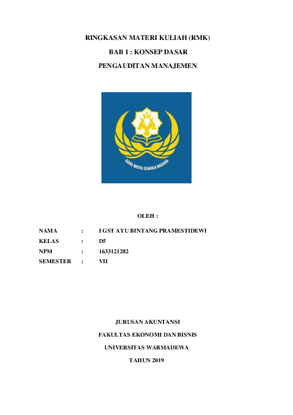(DOC) RINGKASAN MATERI KULIAH (RMK