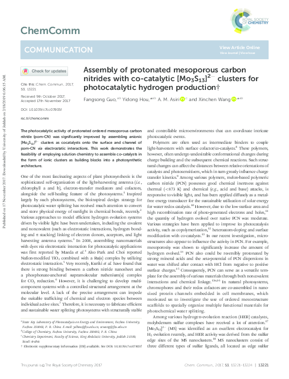 (PDF) Chem. Commun., 2017,53, 13221-