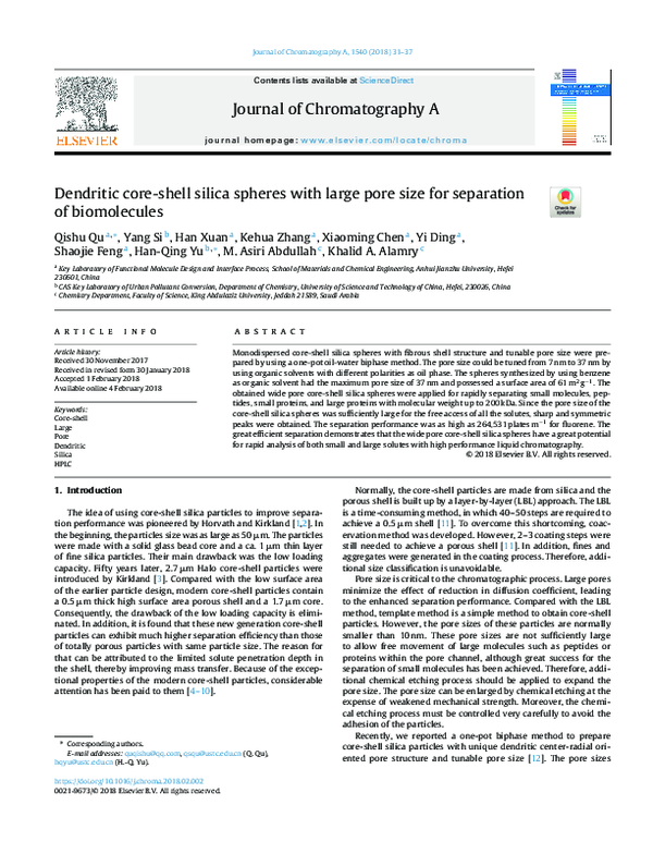 (PDF) Journal of Chromatography A, 1540 (2018) 31–