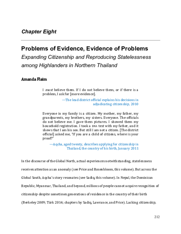 (PDF) Problems of Evidence, Evidence of Problems: Expanding Citizenship ...