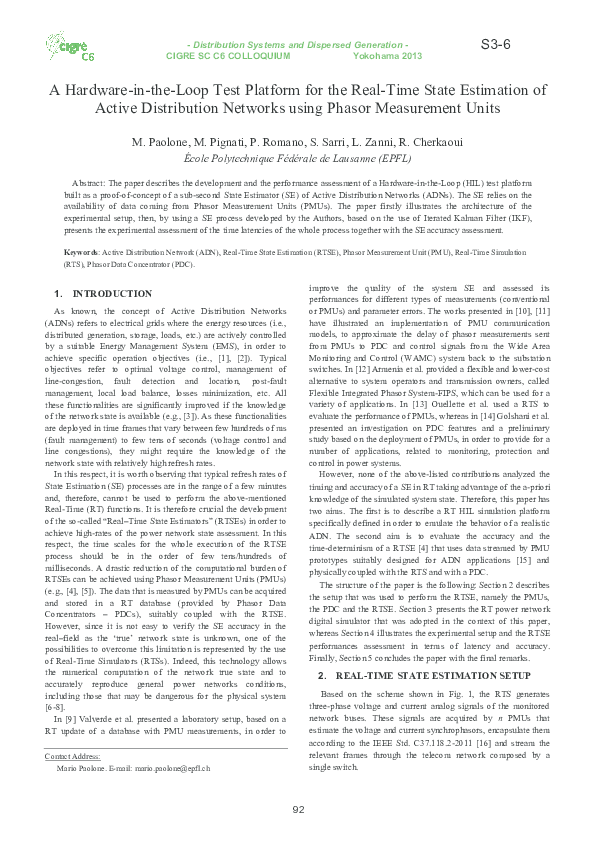 Pdf A Hardware In The Loop Test Platform For The Real Time State