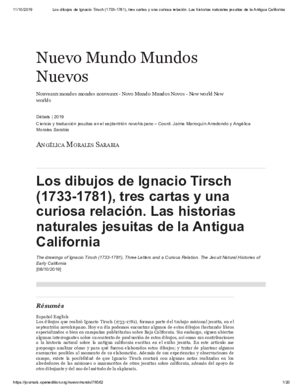 (PDF) Los dibujos de Ignacio Tirsch (1733-1781)