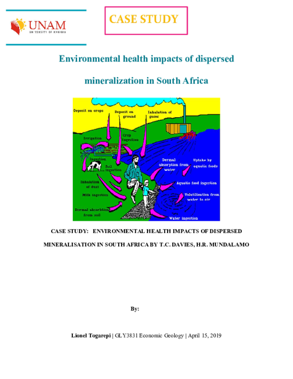 (PDF) CASE STUDY: Environmental health impacts of dispersed ...