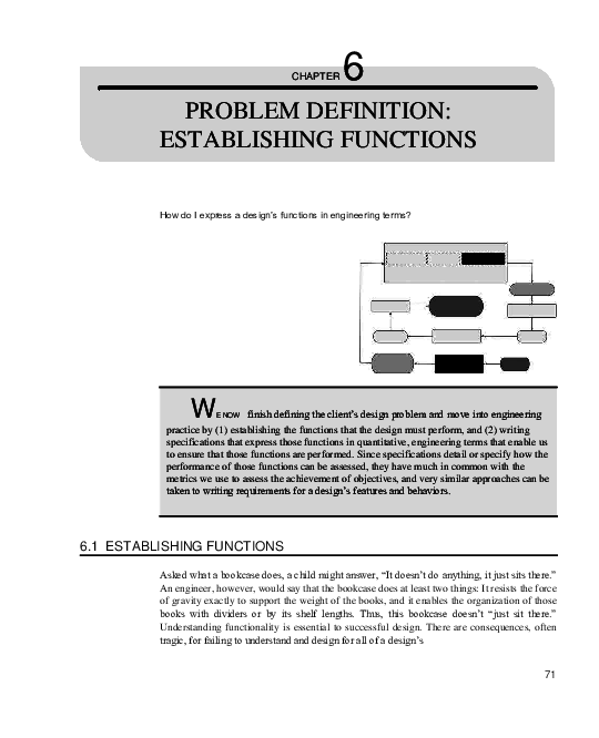 (PDF) PROBLEM DEFINITION: ESTABLISHING FUNCTIONS