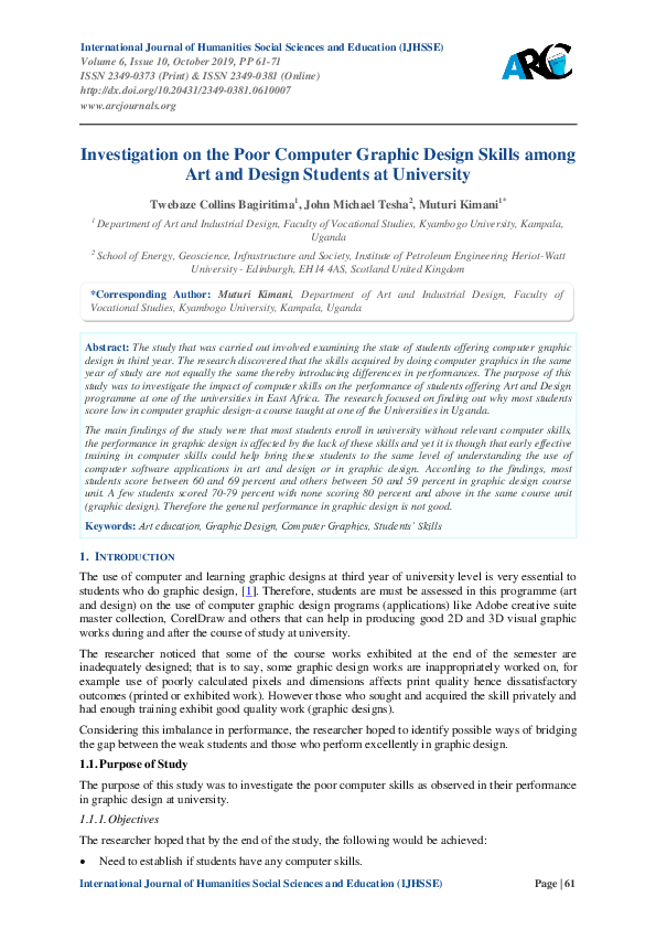 (PDF) Investigation on the Poor Computer Graphic Design Skills among ...