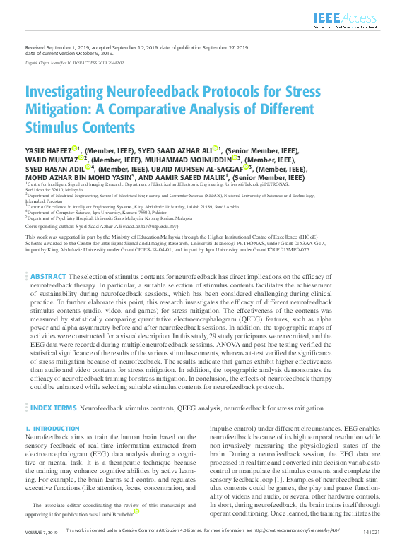 (PDF) Investigating Neurofeedback Protocols for Stress Mitigation: A ...