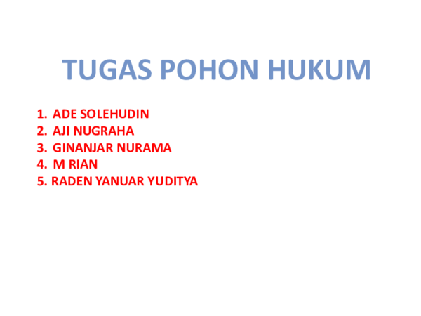 (PPT) Pohon Hukum