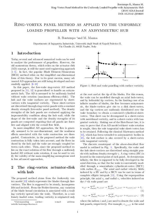 (PDF) Ring-vortex panel method as applied to the uniformly loaded ...