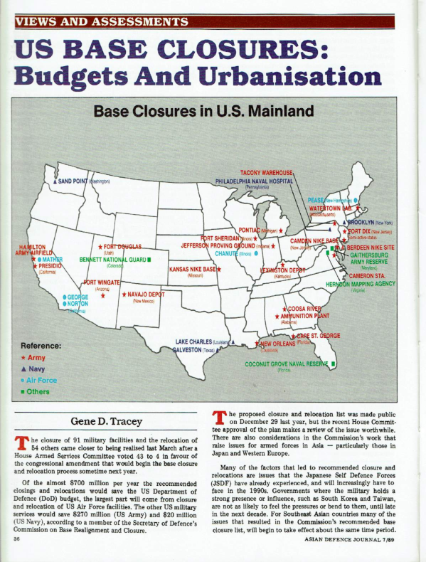 (PDF) US Base Closures - Budgets and Urbanisation