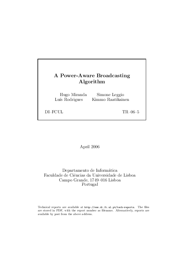 (PDF) A power-aware broadcasting algorithm (PDF) A power-aware broadcasting algorithm