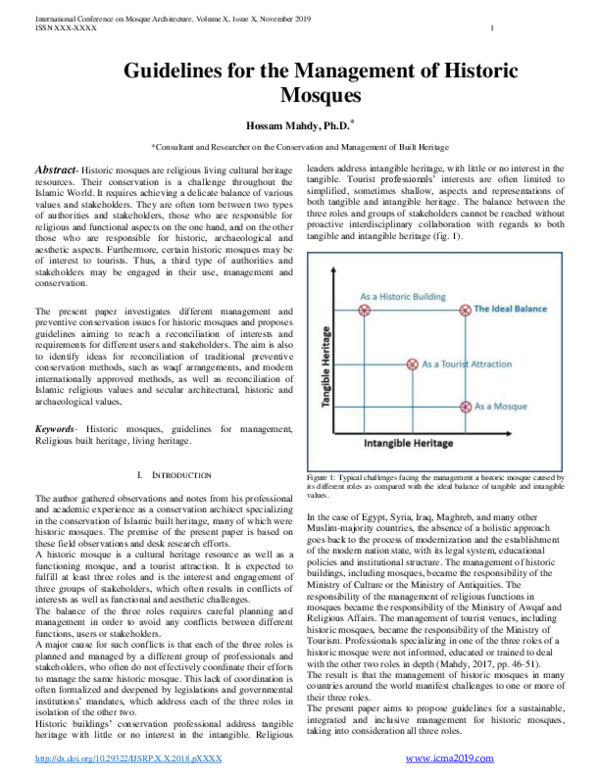 (PDF) Guidelines for the Management of Historic Mosques