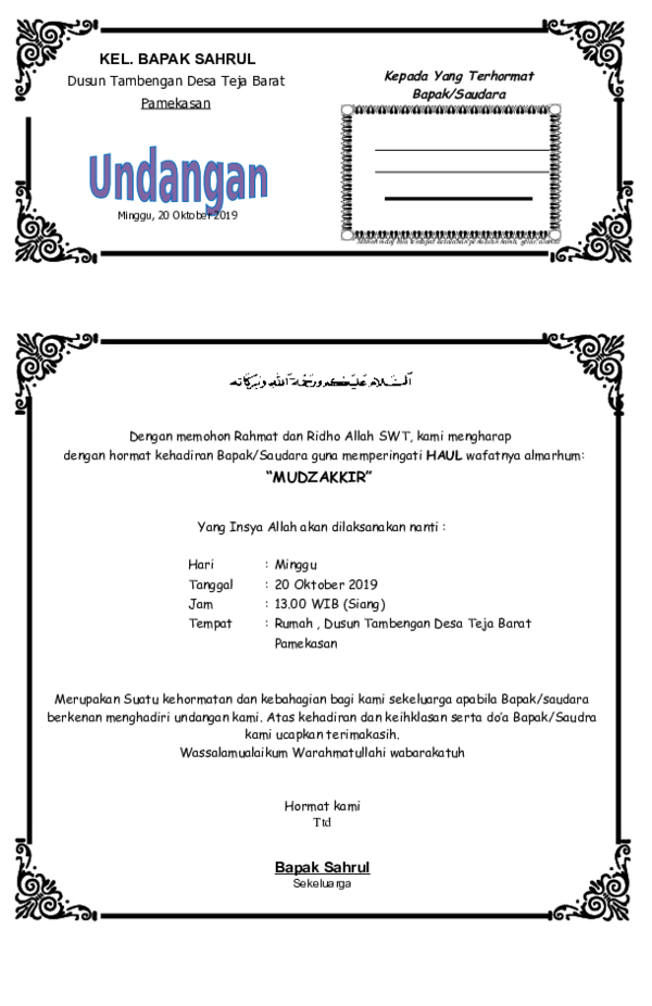 (DOC) Model Undangan