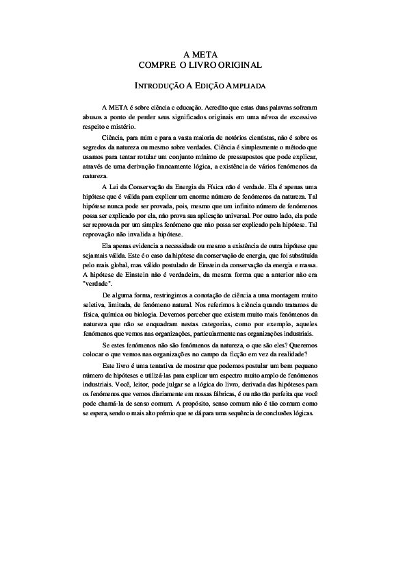 (PDF) A META COMPRE O LIVRO ORIGINAL INTRODUÇÃO A EDIÇÃO AMPLIADA