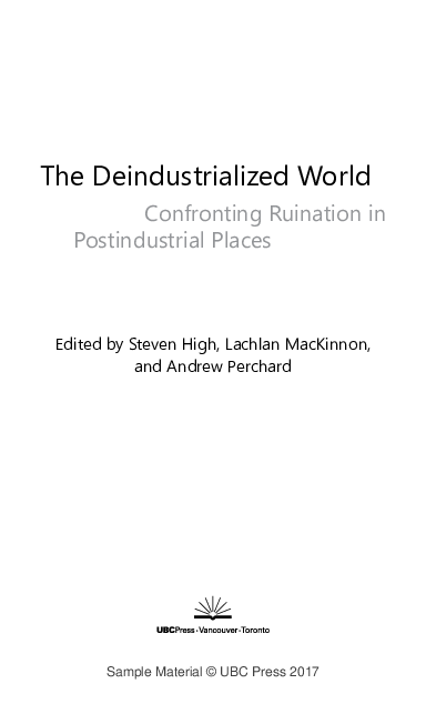 (PDF) The Deindustrialized World Confronting Ruination in ...