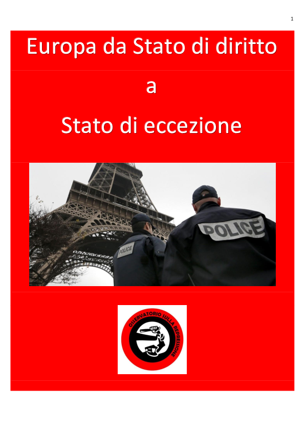(PDF) Europa da Stato di diritto a Stato di eccezione