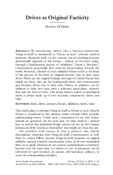 (PDF) Drives as Original Facticity