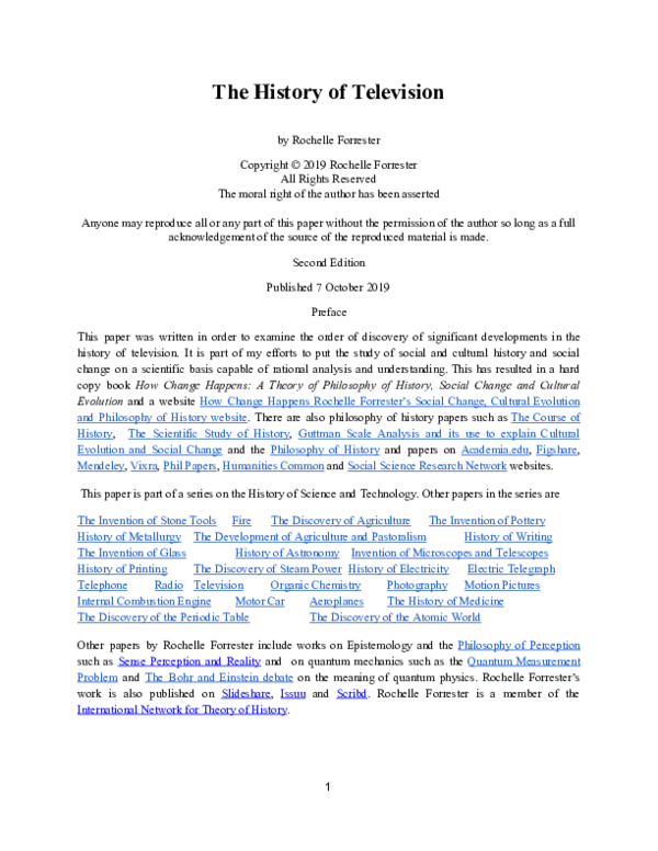 (PDF) The History of Television