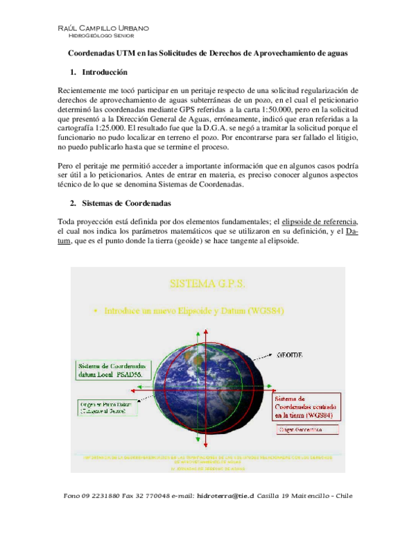 (PDF) Coordenadas UTM