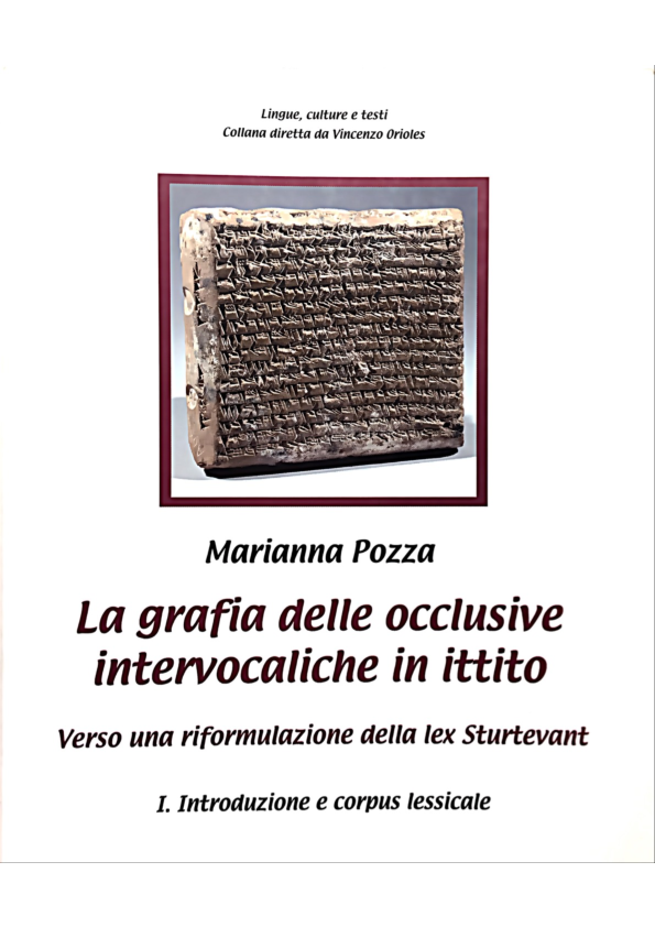 (PDF) La grafia delle occlusive intervocaliche in ittito. Verso una ...