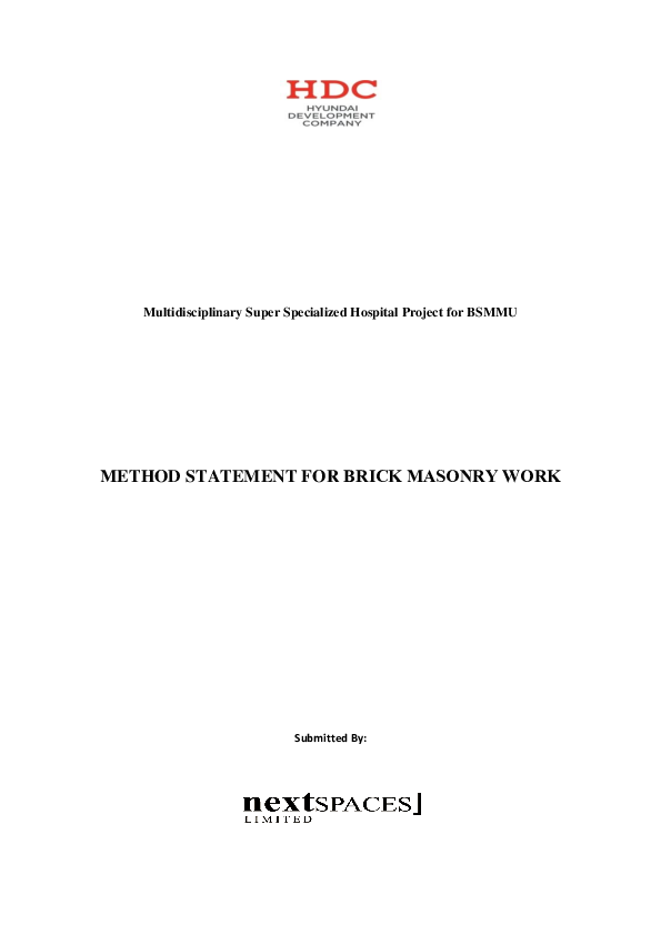 (DOC) Multidisciplinary Super Specialized Hospital Project for BSMMU ...