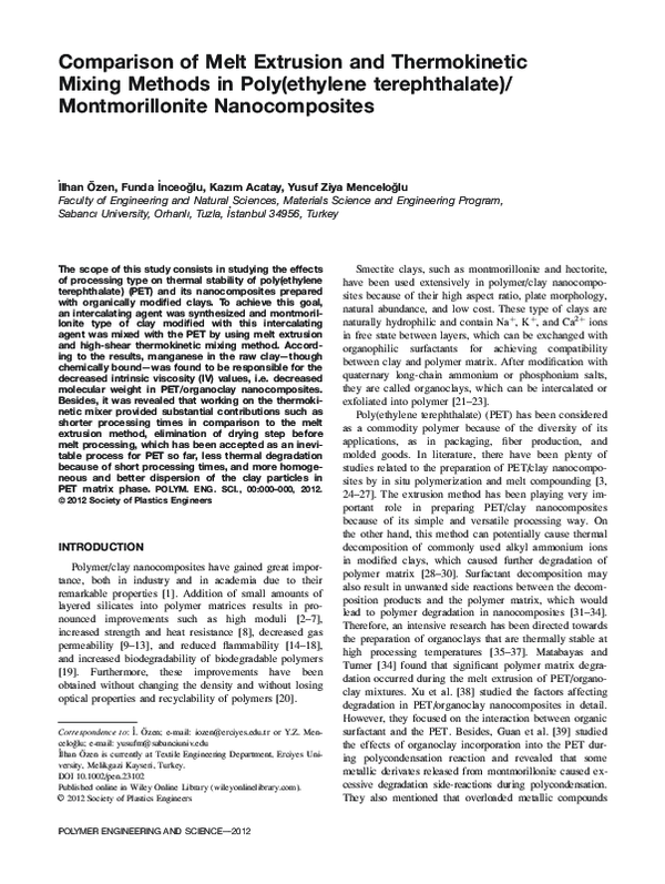 (PDF) Comparison of melt extrusion and thermokinetic mixing methods in ...