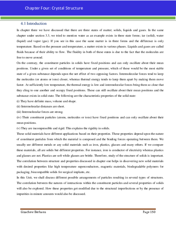 (PDF) Crystal Structure