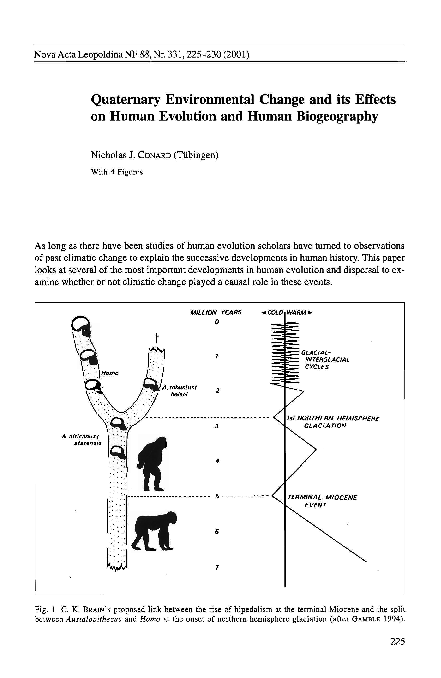 (PDF) Quaternary Environmental Change and its Effects on Human ...
