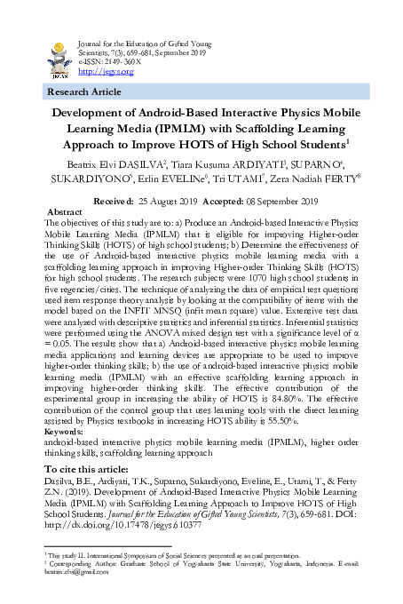 (PDF) Development of Android-Based Interactive Physics Mobile Learning Media (IPMLM) with ...