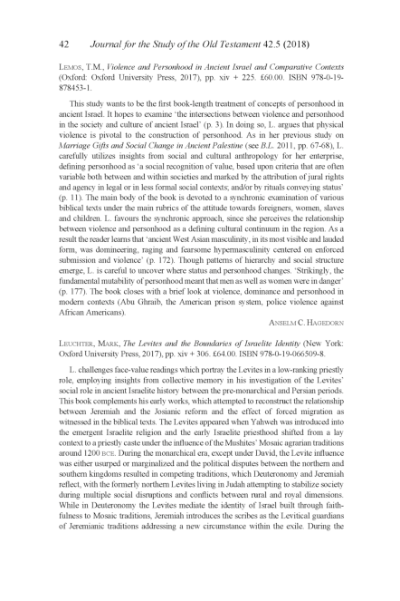 (PDF) The Levites and the Boundaries of Israelite Identity by Mark Leuchter