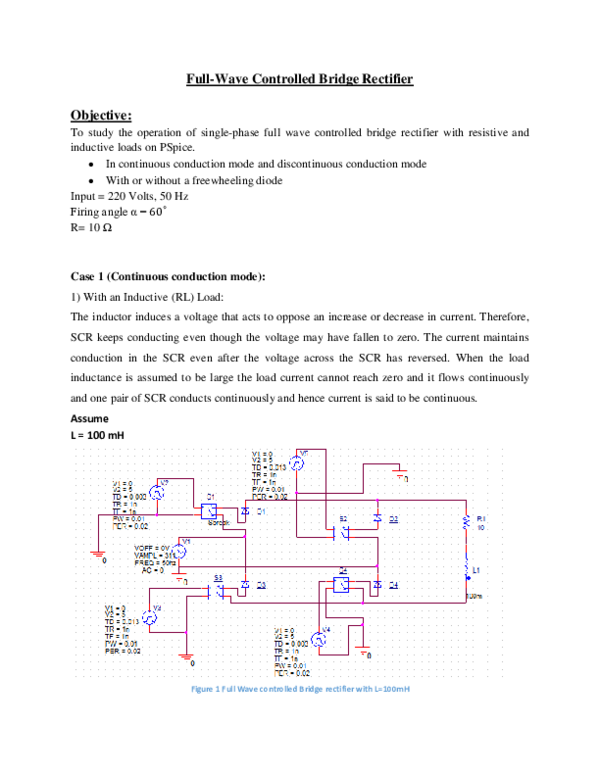(DOC) Full-Wave Controlled Bridge Rectifier