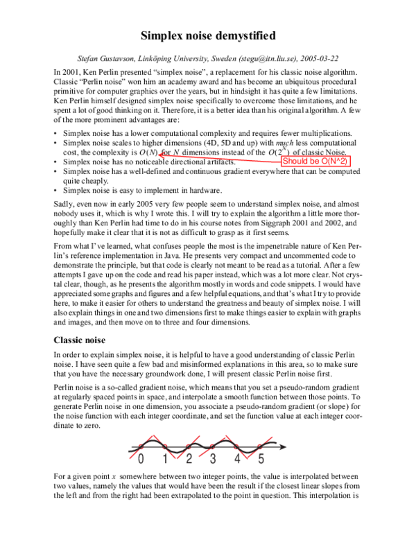 (PDF) Simplex noise demystified