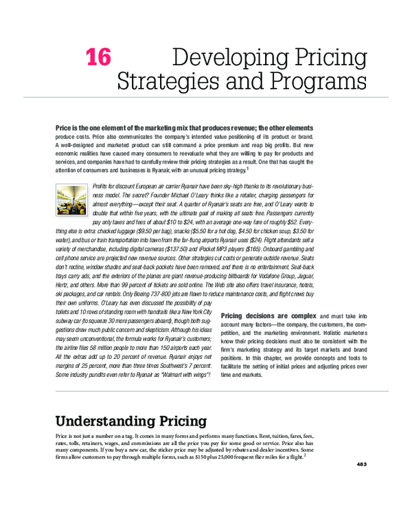 (PDF) 6 Developing Pricing Strategies and Programs