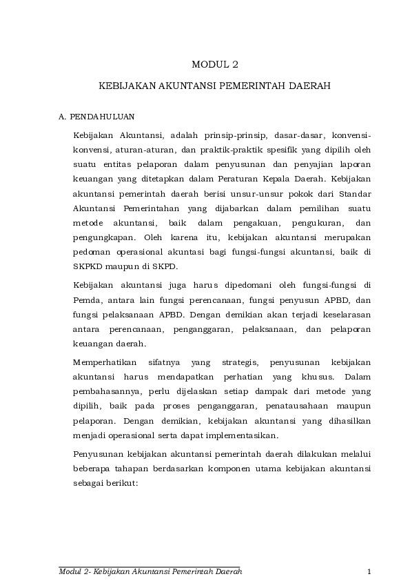 (PDF) Modul 2-Kebijakan Akuntansi Pemerintah Daerah MODUL 2 KEBIJAKAN ...