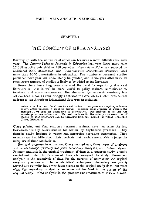 (PDF) THE CONCEPT OF META-ANALYSIS