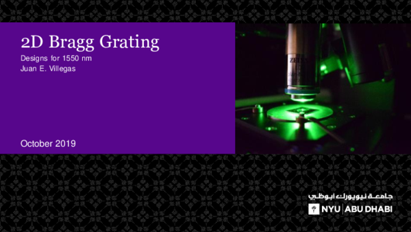 (PPT) Calculation of 2D Bragg Grating
