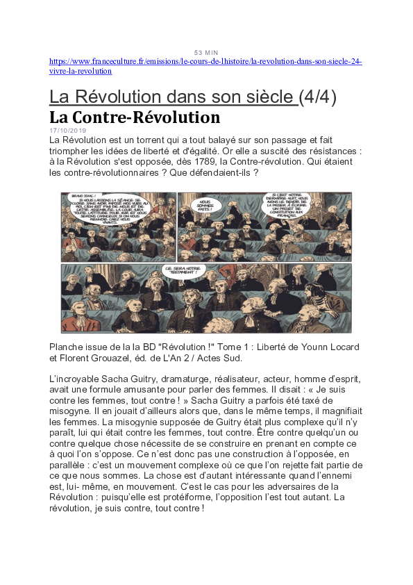 (PDF) La Révolution dans son siècle (4/4) La Contre-Révolution