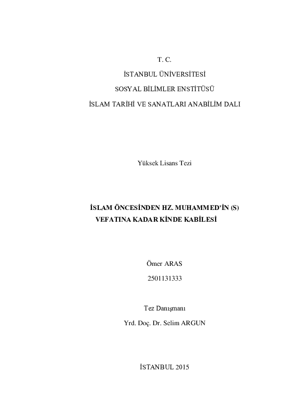 (PDF) “Kindah Tribe From Pre-Islamic Times to the Death of Excellency ...