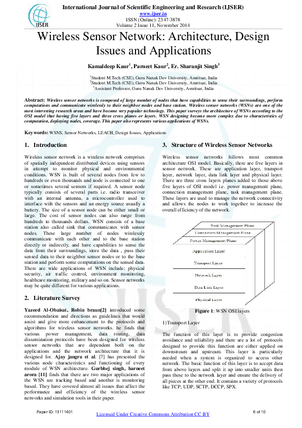 (PDF) Licensed Under Creative Commons Attribution CC BY Wireless Sensor ...