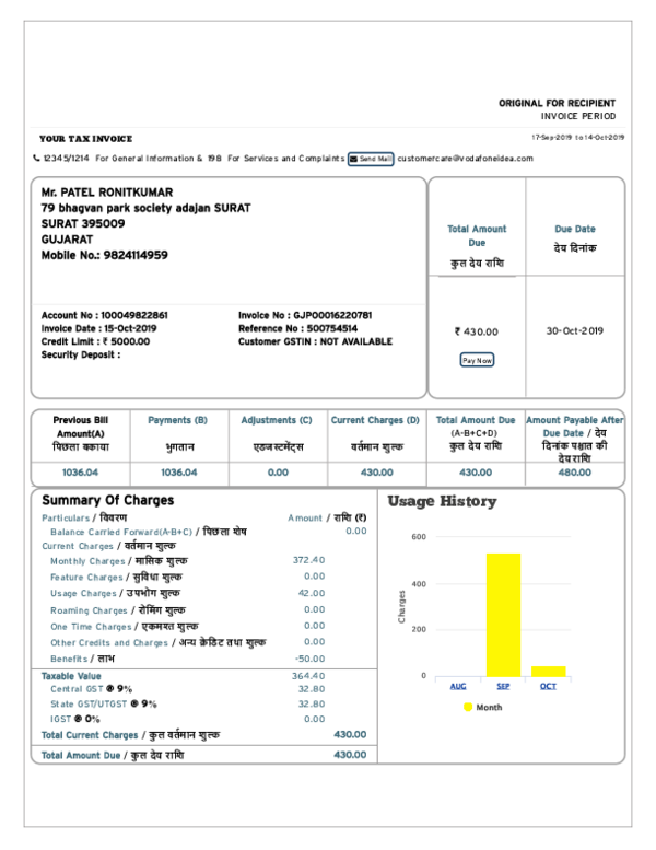 (PDF) ORIGINAL FOR RECIPIENT INVOICE PERIOD YOUR TAX INVOICE | him ...
