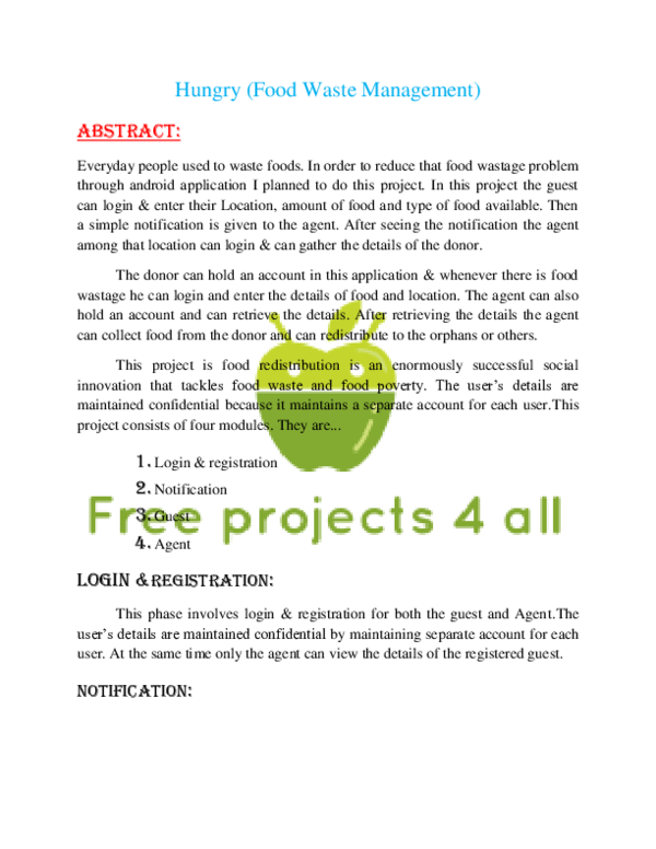 (DOC) Food waste management