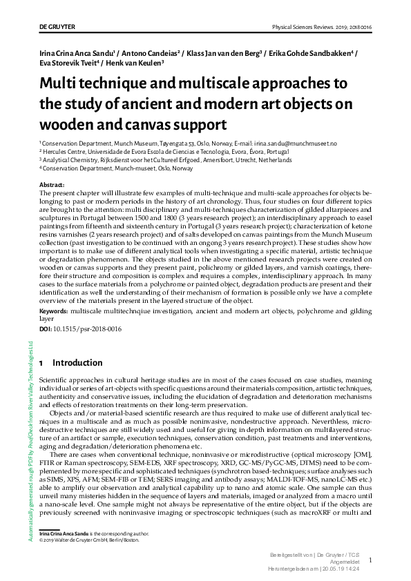 (PDF) Multi technique and multiscale approaches to the study of ancient ...