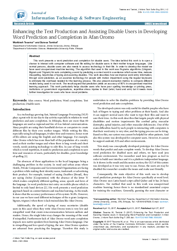 (PDF) Information Technology & Software Engineering