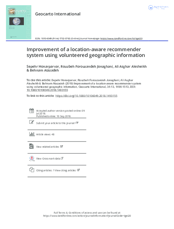 (PDF) Geocarto International Improvement of a location-aware ...