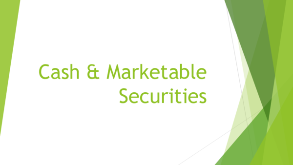 (PPT) Cash & Marketable Securities