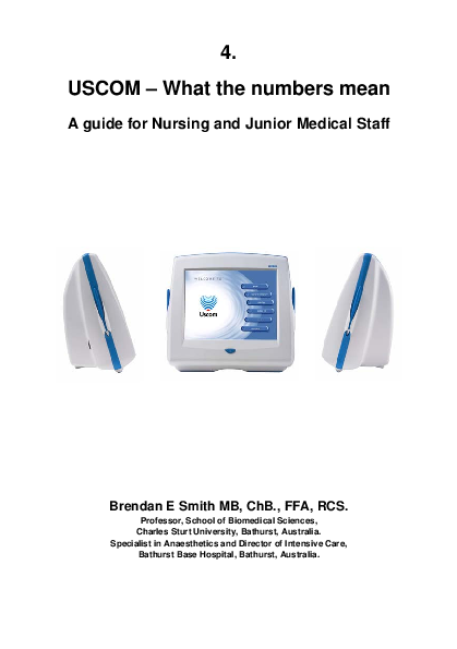 (PDF) 4. USCOM -What the numbers mean A guide for Nursing and Junior Medical Staff