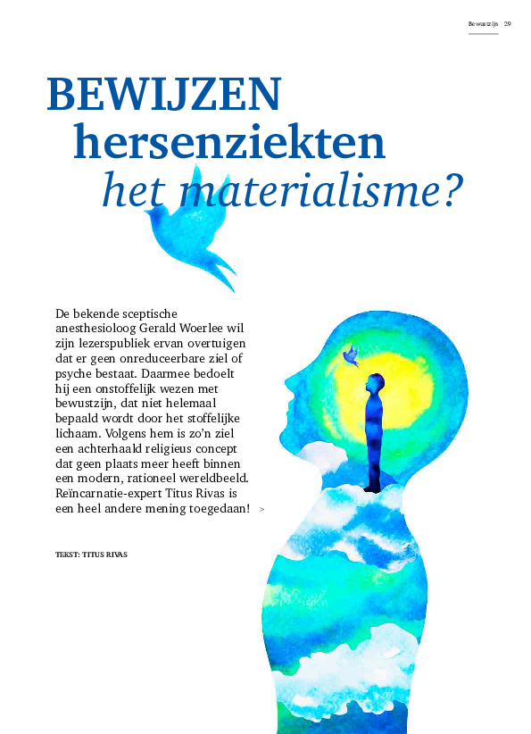 (PDF) Bewijzen hersenziekten het materialisme?
