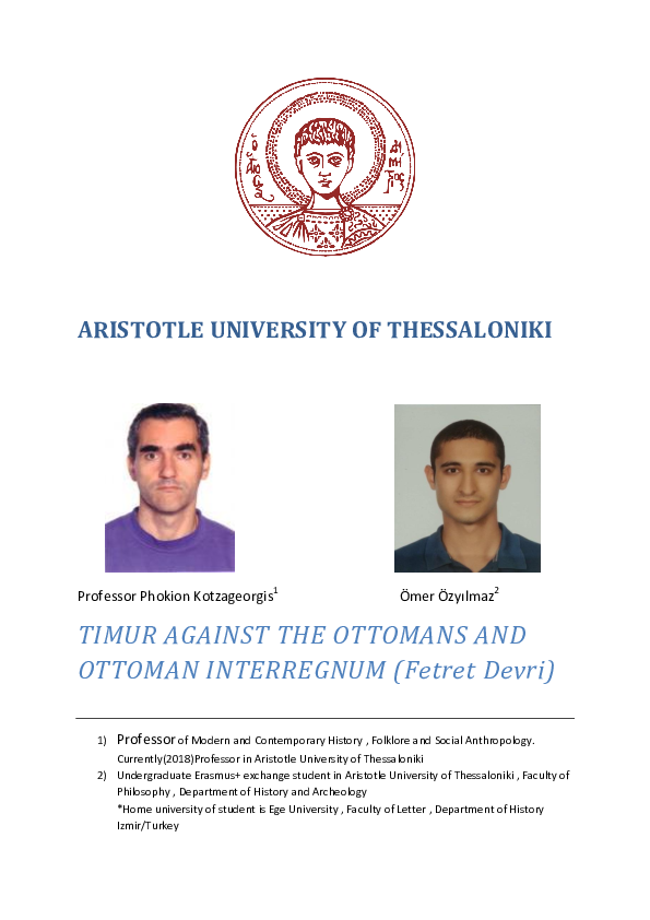 (PDF) Timur vs Ottoman - English